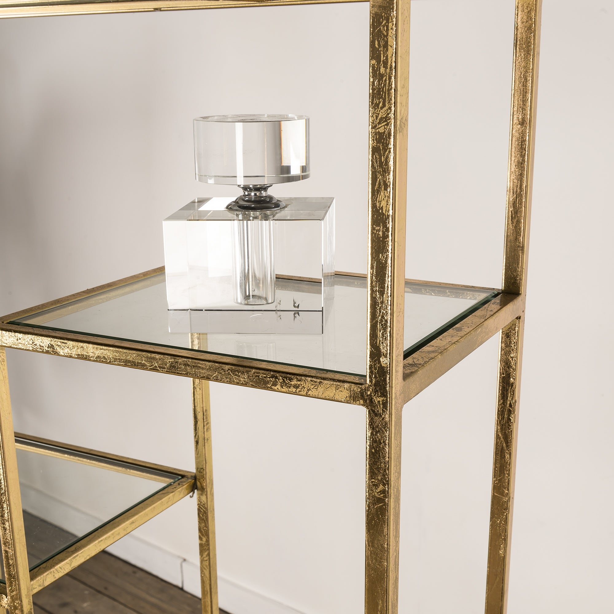 Gold Gilt Leaf Display Unit Shelving Bookcase – Lush Home Interiors